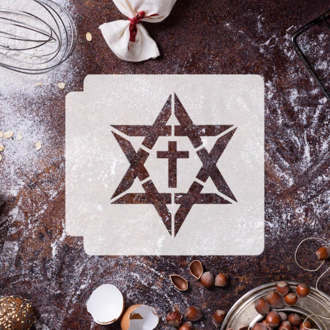 Star of David and Cross 783-E382 Stencil - Etsy