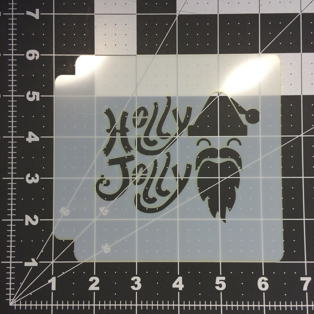 Holly Jolly 100 Stencil - Etsy