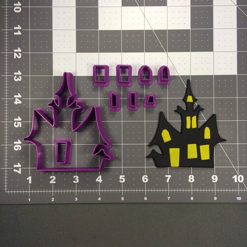Haunted House Cookie Cutter and Stamp / Halloween Cookie - Etsy