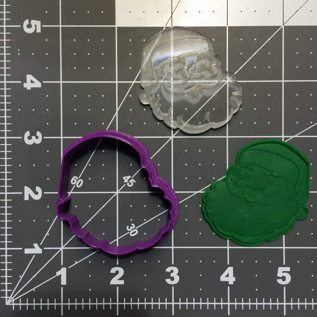 Santa 100 Cookie Cutter and Stamp - Etsy