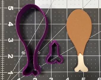 Chicken Leg Cookie and Fondant Cutter - Etsy