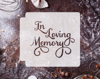 In Loving Memory Cookie Stencil - Etsy
