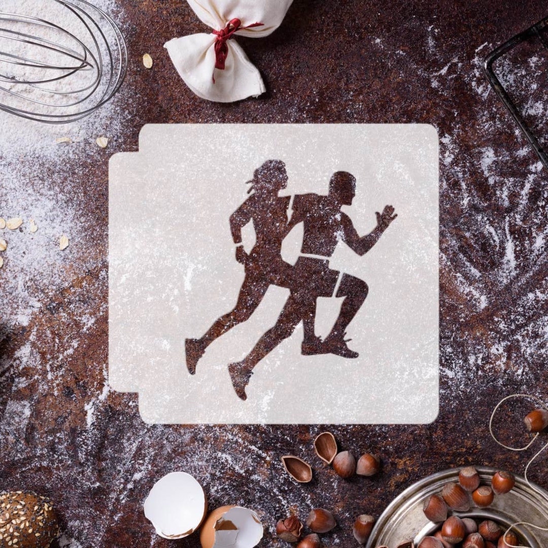 Running Couple 783-F075 Stencil - Etsy