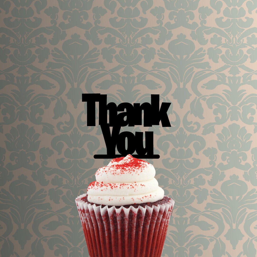 Thank You 228-255 Cupcake Topper - Etsy