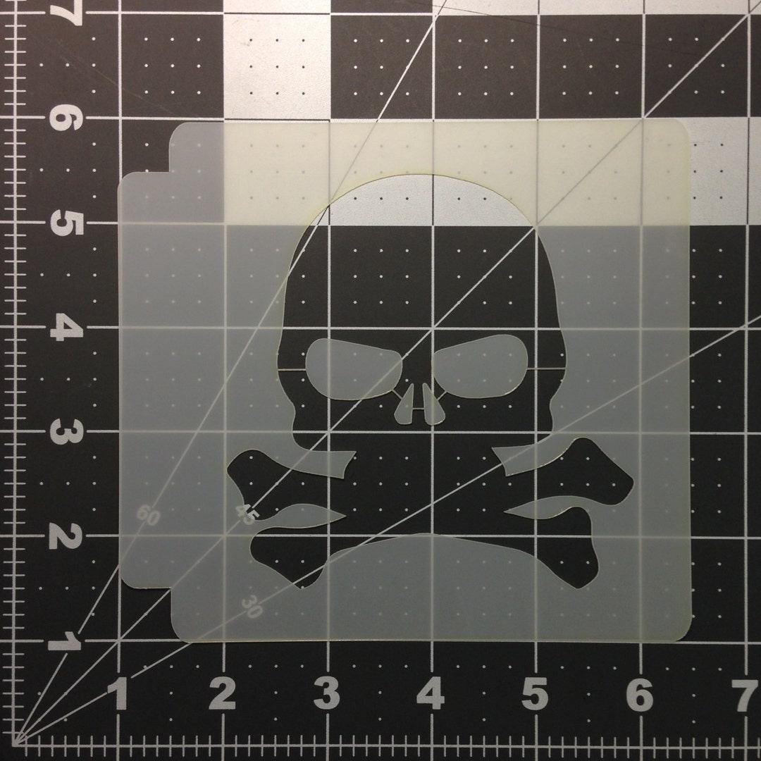 Skull and Crossbones 100 Stencil - Etsy