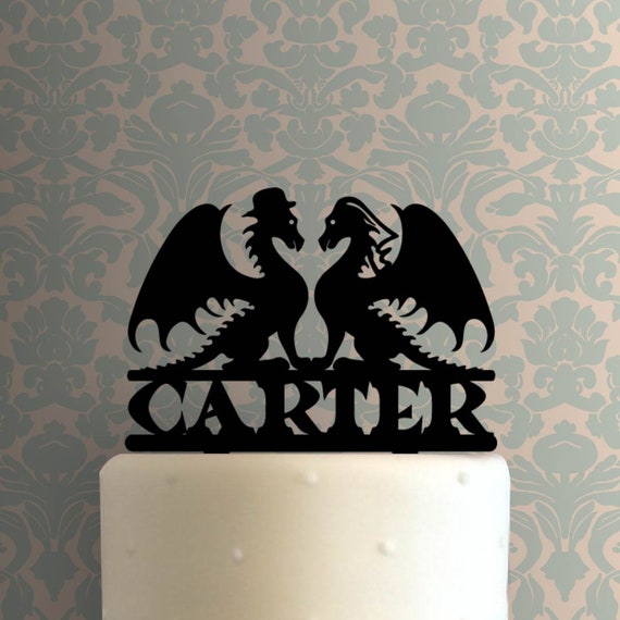 Dragon Wedding 225-A398 Custom Cake Topper | Etsy