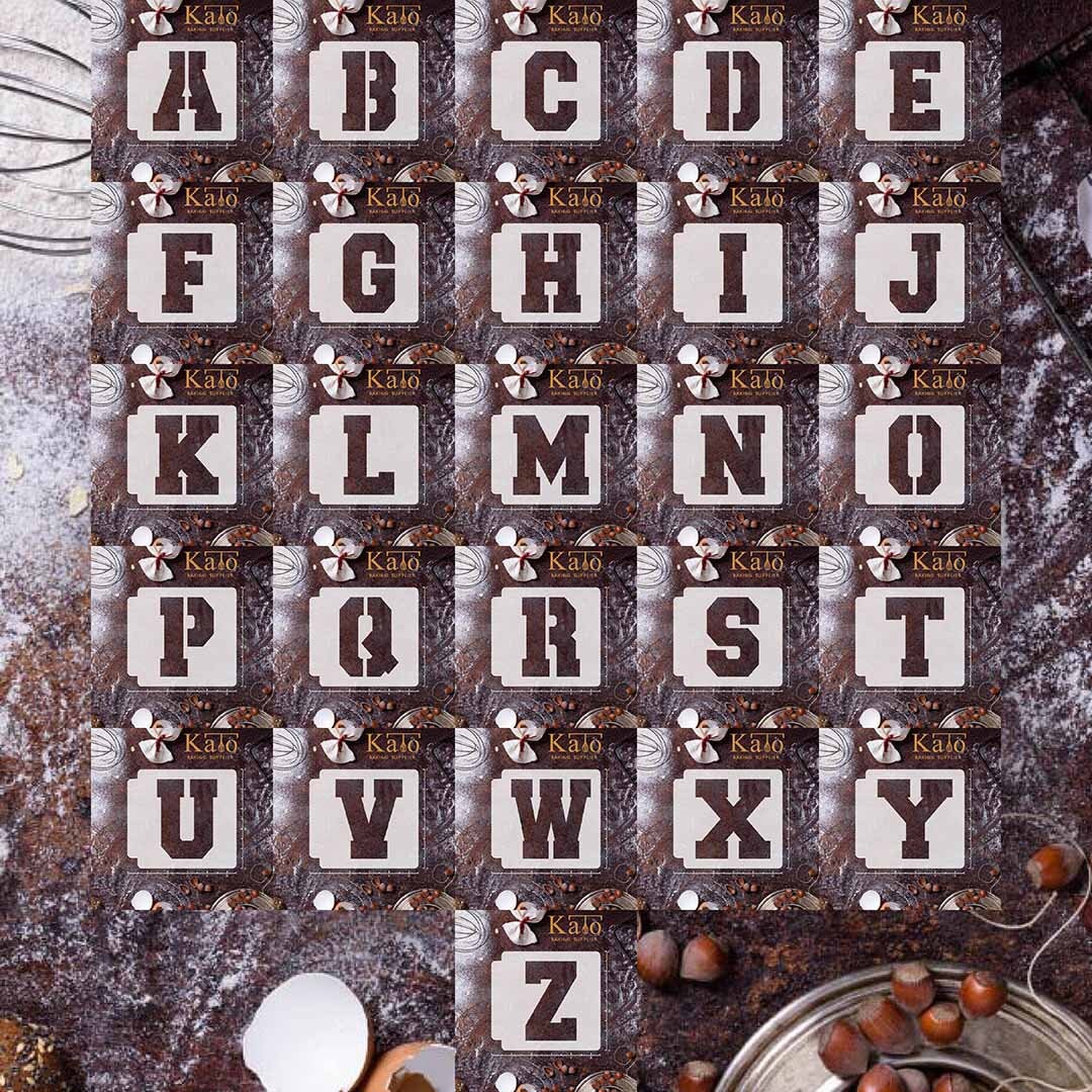 College Font Uppercase 783-A599 Stencils - Etsy