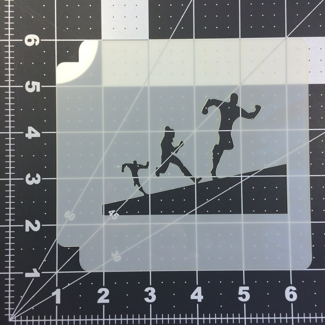 Running Man 100 Stencil - Etsy