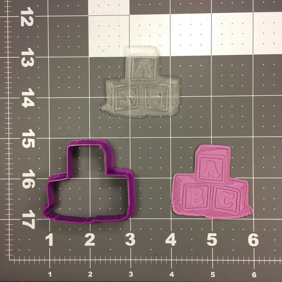 ABC Blocks 227-023 Cookie Cutter and Acrylic Stamp (imprinted) - Etsy