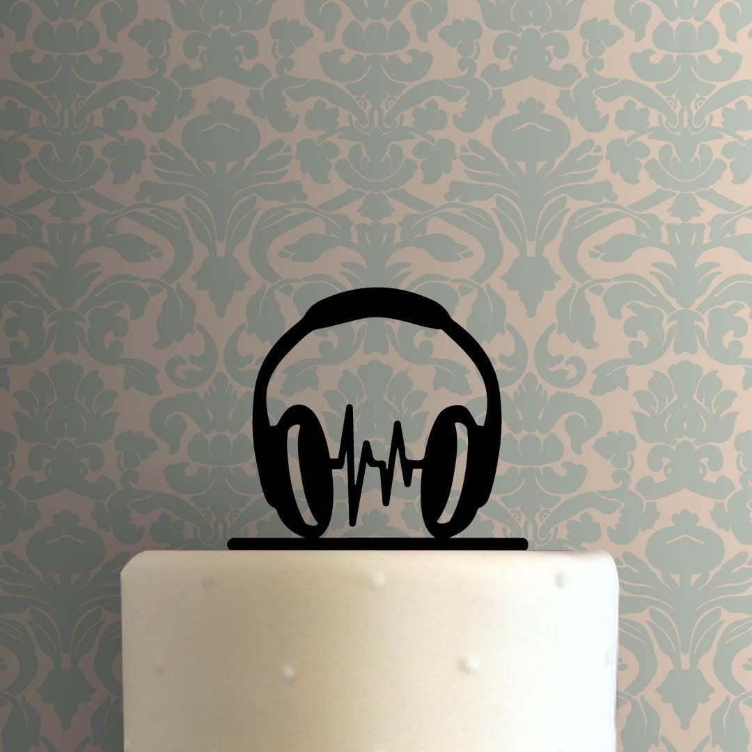 Headphones Pulse 225-B929 Cake Topper - Etsy