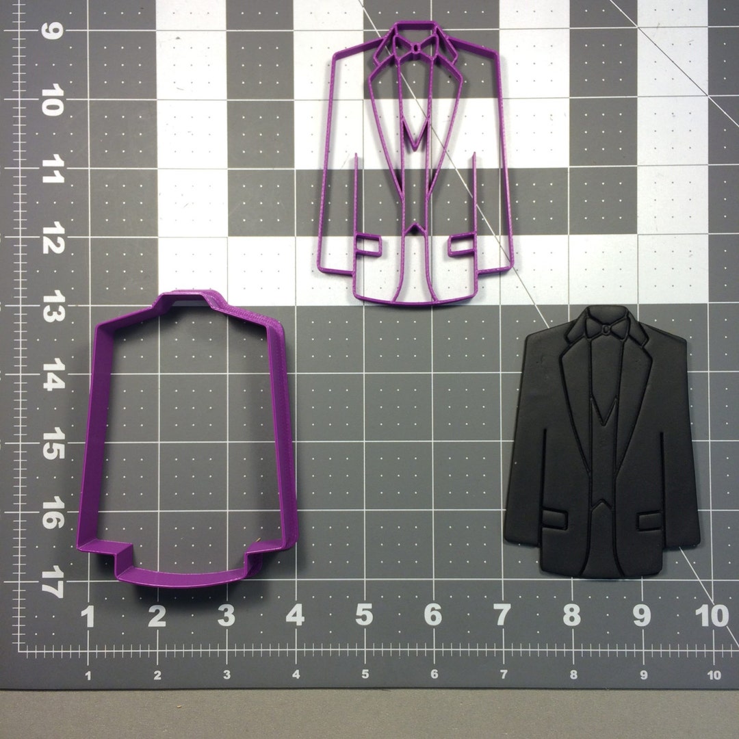 Tuxedo Jacket 100 Cookie Cutter and Stamp - Etsy