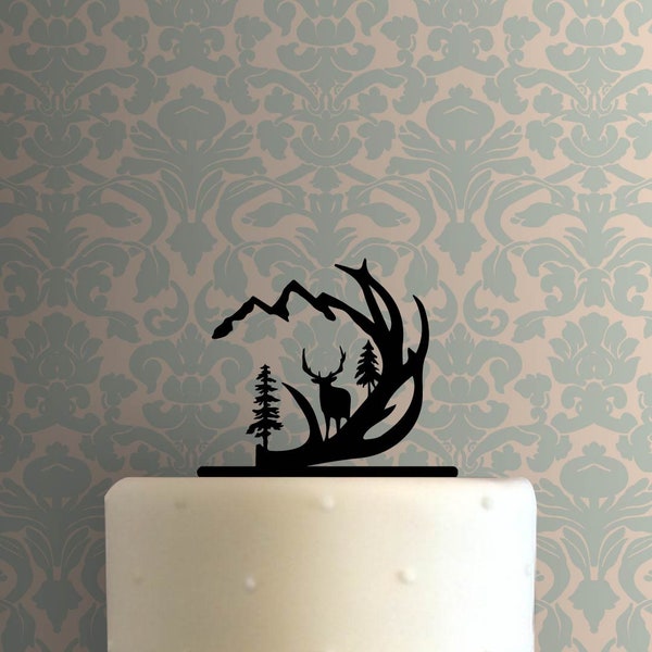 Antler Wedding Cake Topper - Etsy
