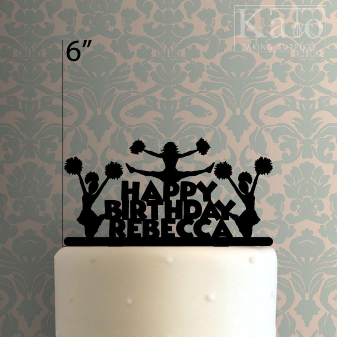 Custom Cheerleader Happy Birthday 100 Cake Topper - Etsy