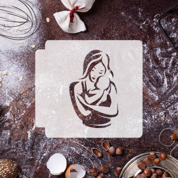 Mother and Baby Stencil - Etsy