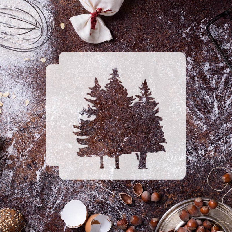 Pine Tree Stencil - Etsy
