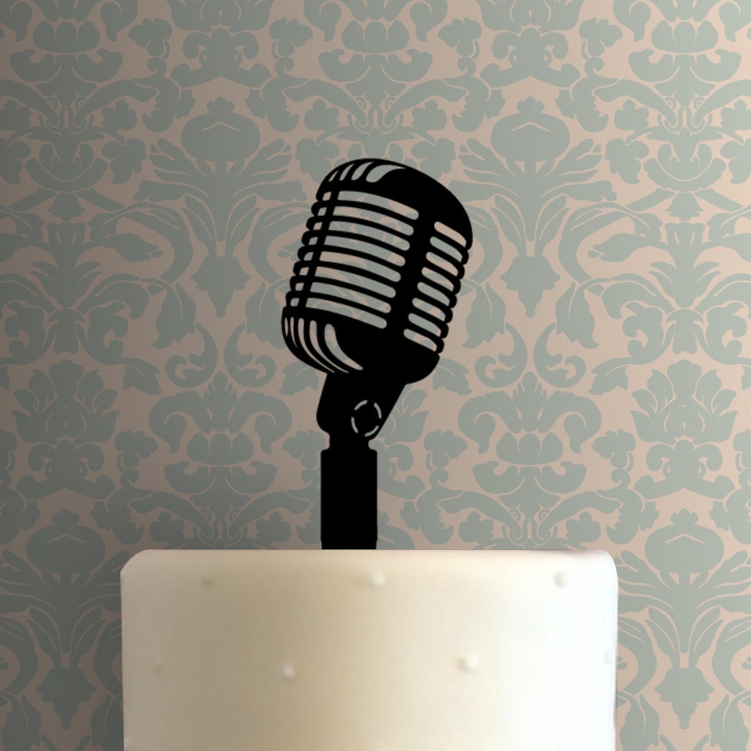 Microphone 225-A374 Cake Topper - Etsy