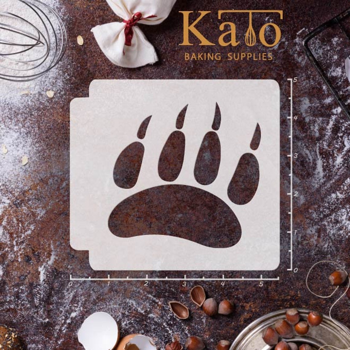 Badger Paw Print 783-B182 Stencil - Etsy