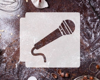 Microphone Stencil Reusable Microphone Stencil DIY Craft - Etsy