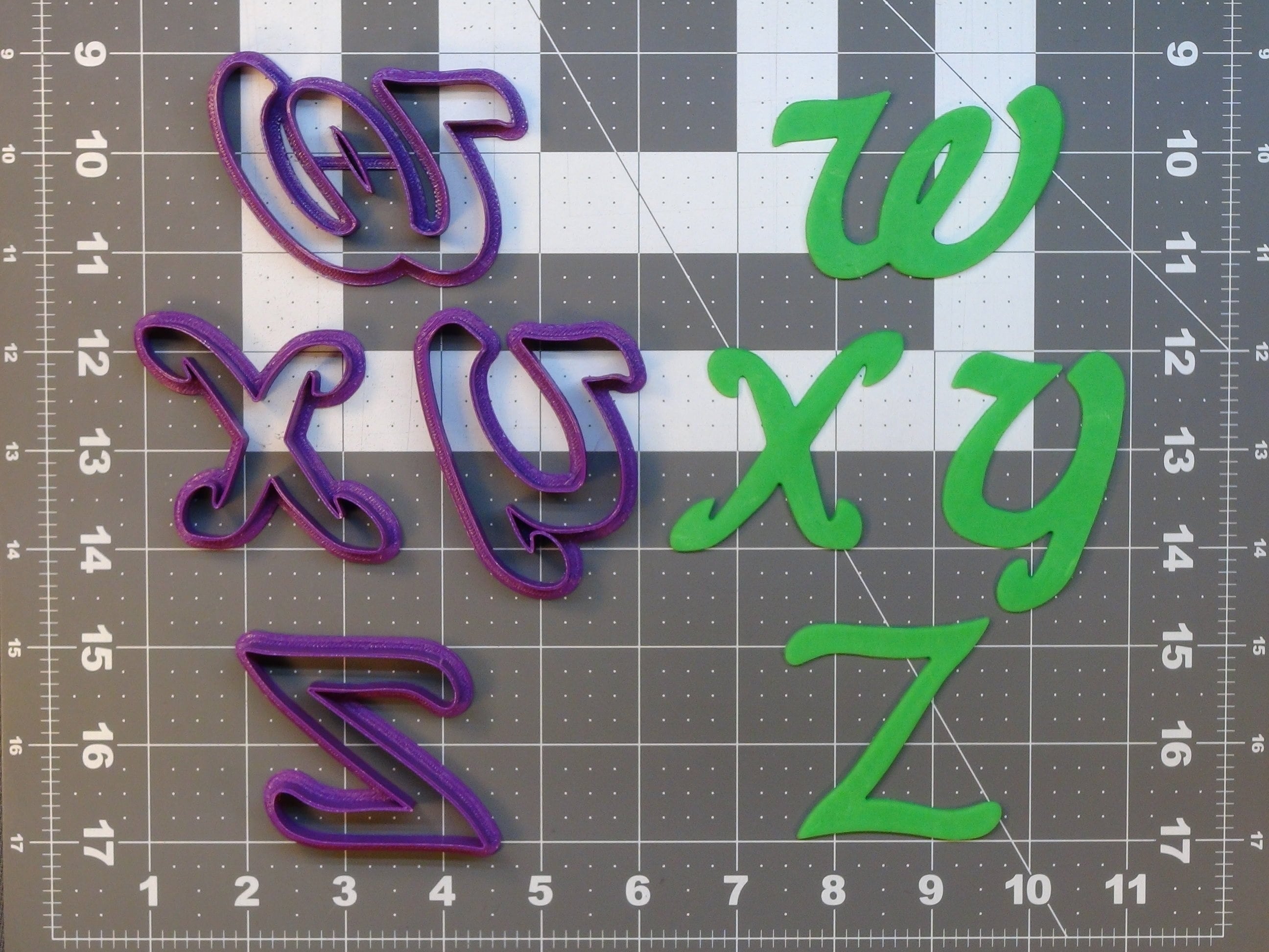 Script Font Uppercase 266-A407 Cookie Cutters | Etsy