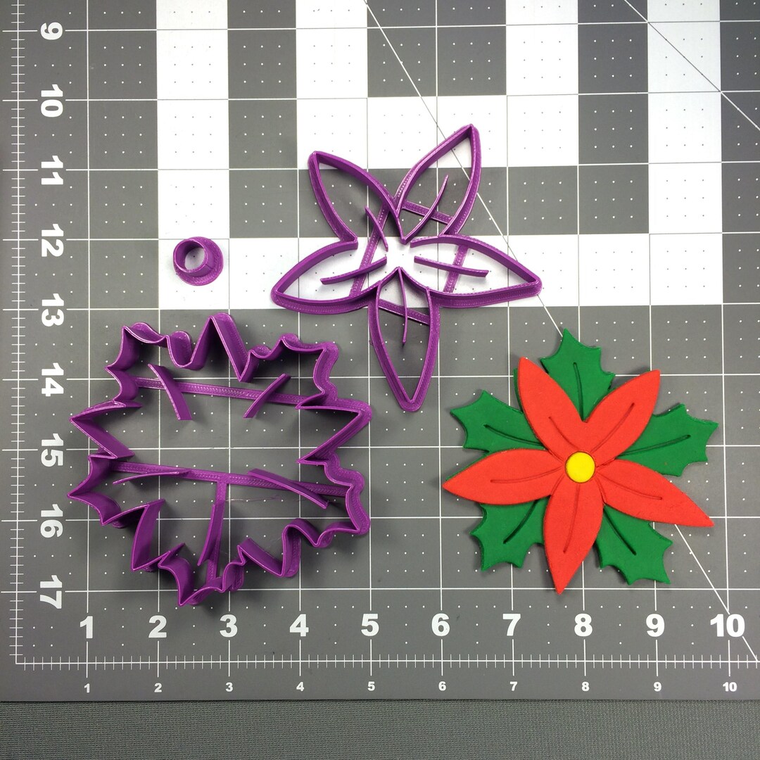 Poinsettia 266-125 Cookie Cutter Set - Etsy