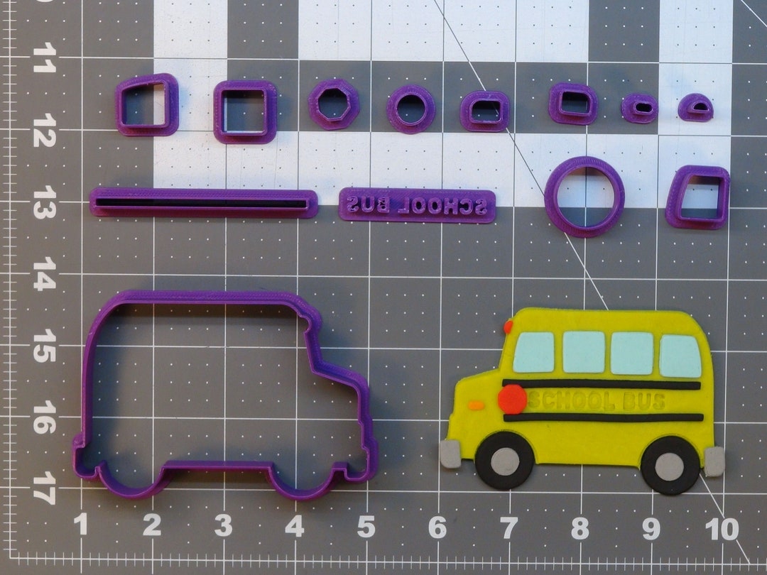 School Bus 266-A487 Cookie Cutter Set - Etsy