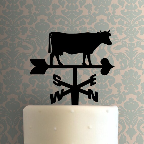 Weather Vane Cow 225-A192 Cake Topper | Etsy