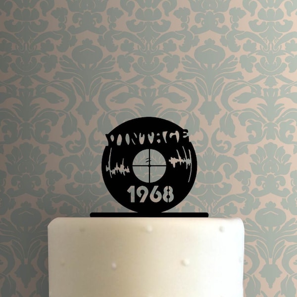 Vintage Record Cake Topper - Etsy
