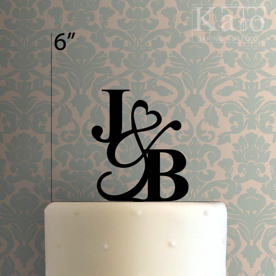 Iniciales de boda personalizadas 225-035 Cake Topper - Etsy España