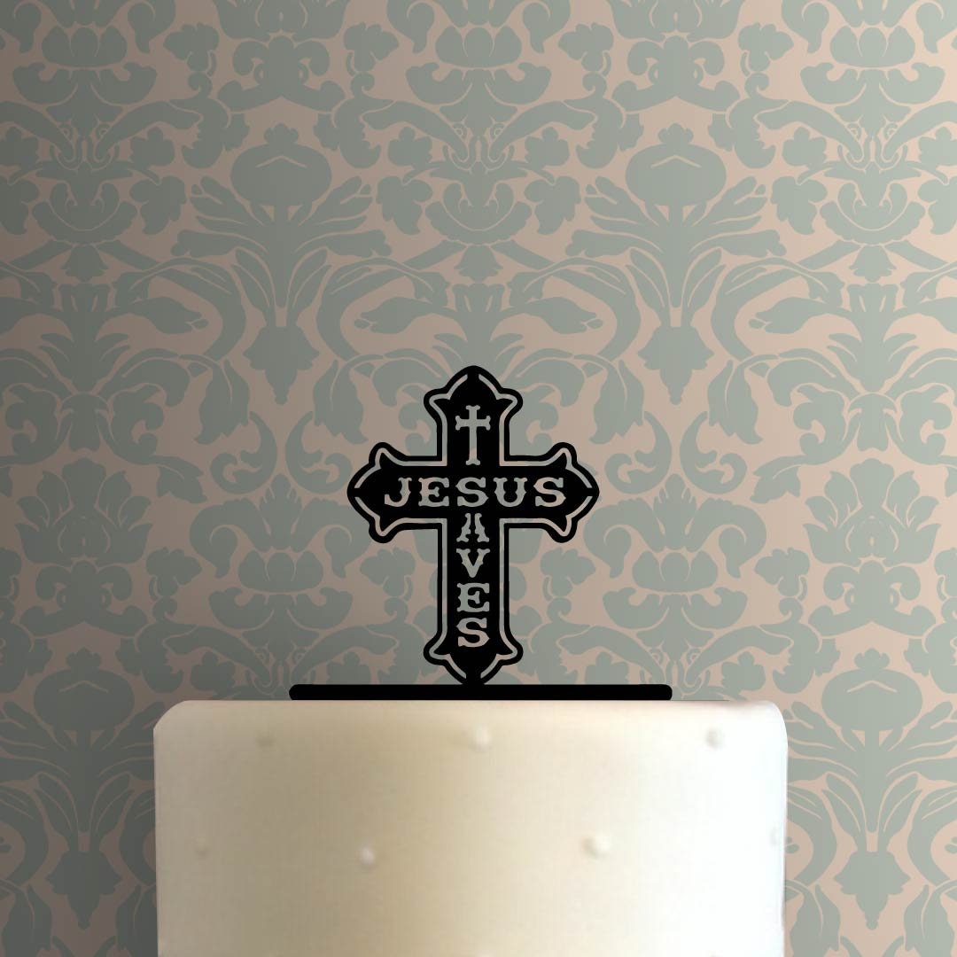 Cross Jesus Saves 225-B308 Cake Topper - Etsy