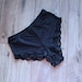 Vintage Black Lace High Cut Brief Panty - Etsy