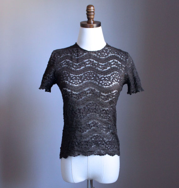 vintage stretch lace top - Gem