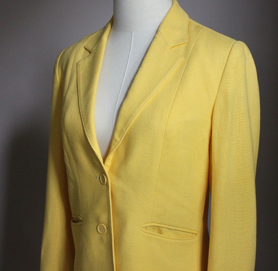 Small Vintage Yellow Blazer Jacket - Gem