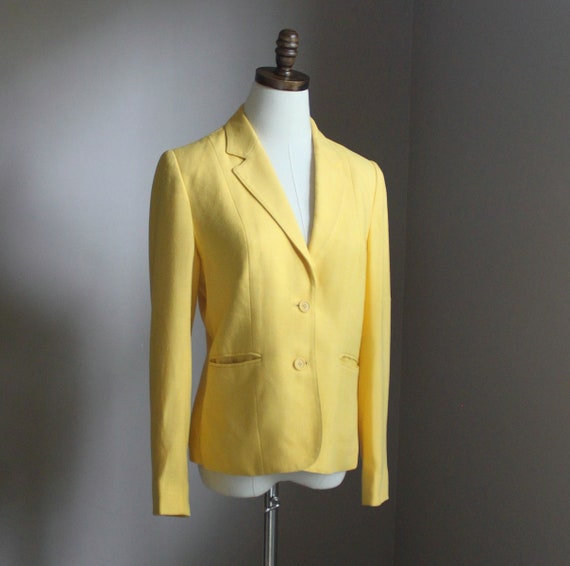 Small Vintage Yellow Blazer Jacket - Gem