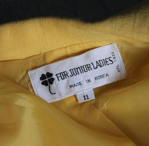 Small Vintage Yellow Blazer Jacket - Gem
