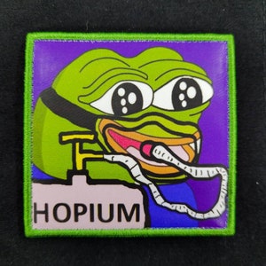 Pepe Copium Hopium Velcro Morale Patch - Etsy