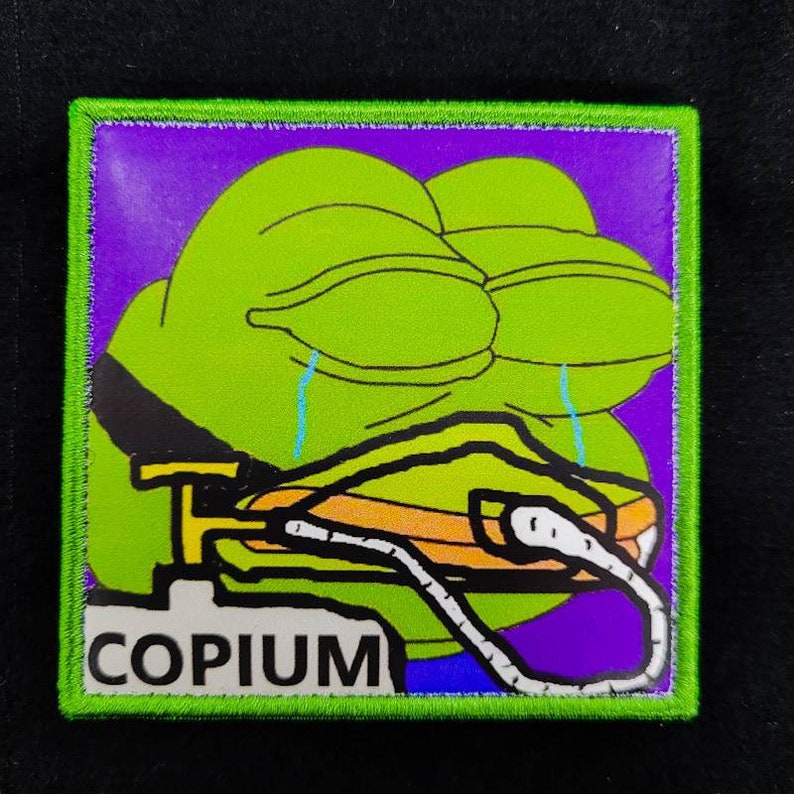 Pepe Copium Hopium Velcro Morale Patch - Etsy