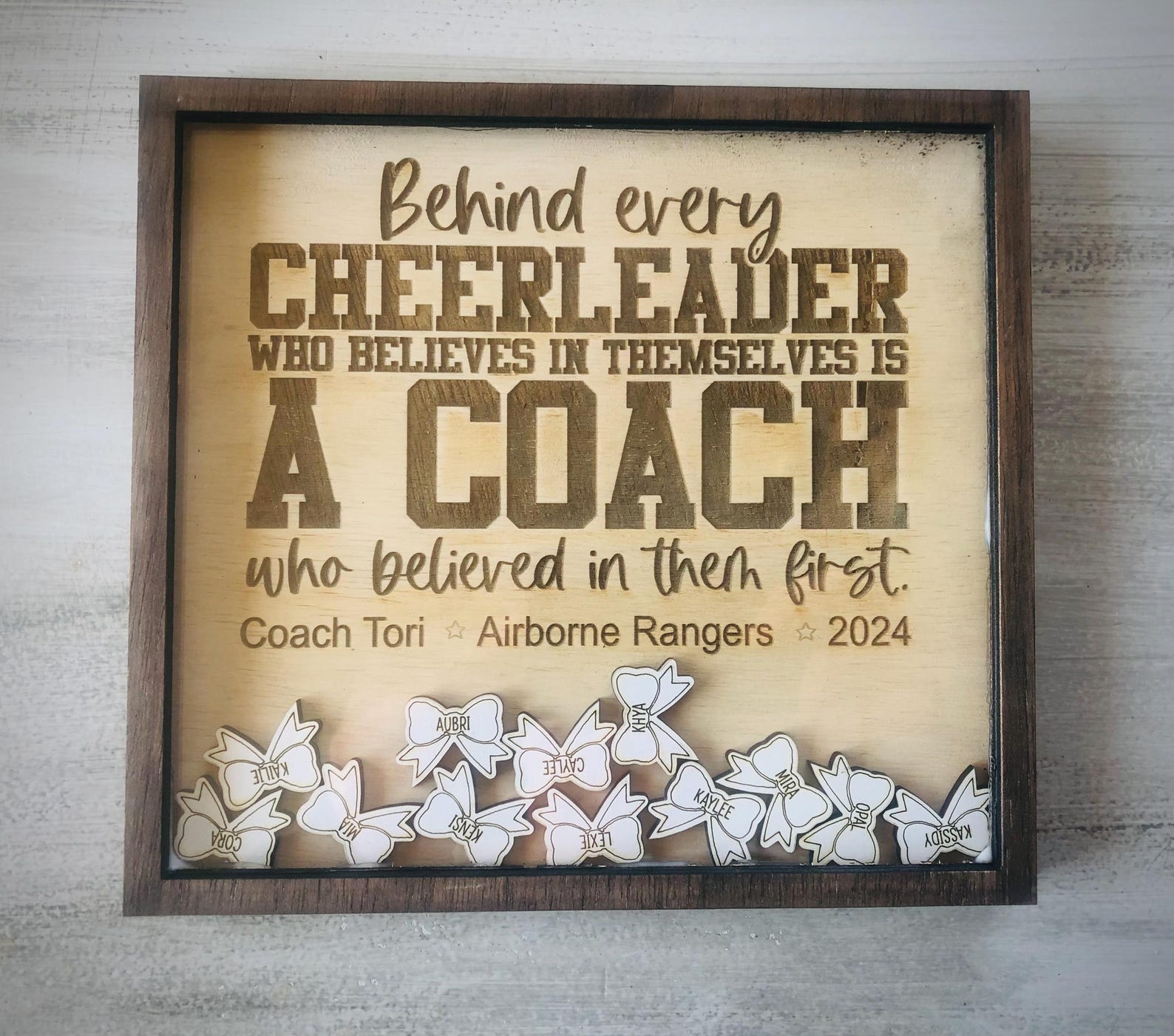 Cheerleading Coach Plaque End of Season Gift Cheer Coach Thank You ...