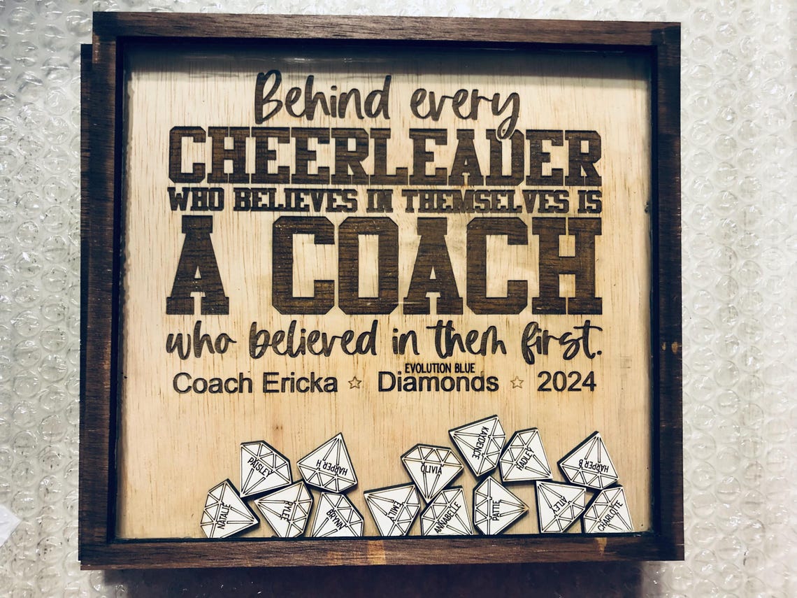 Cheerleading Coach Plaque End of Season Gift Cheer Coach Thank You ...
