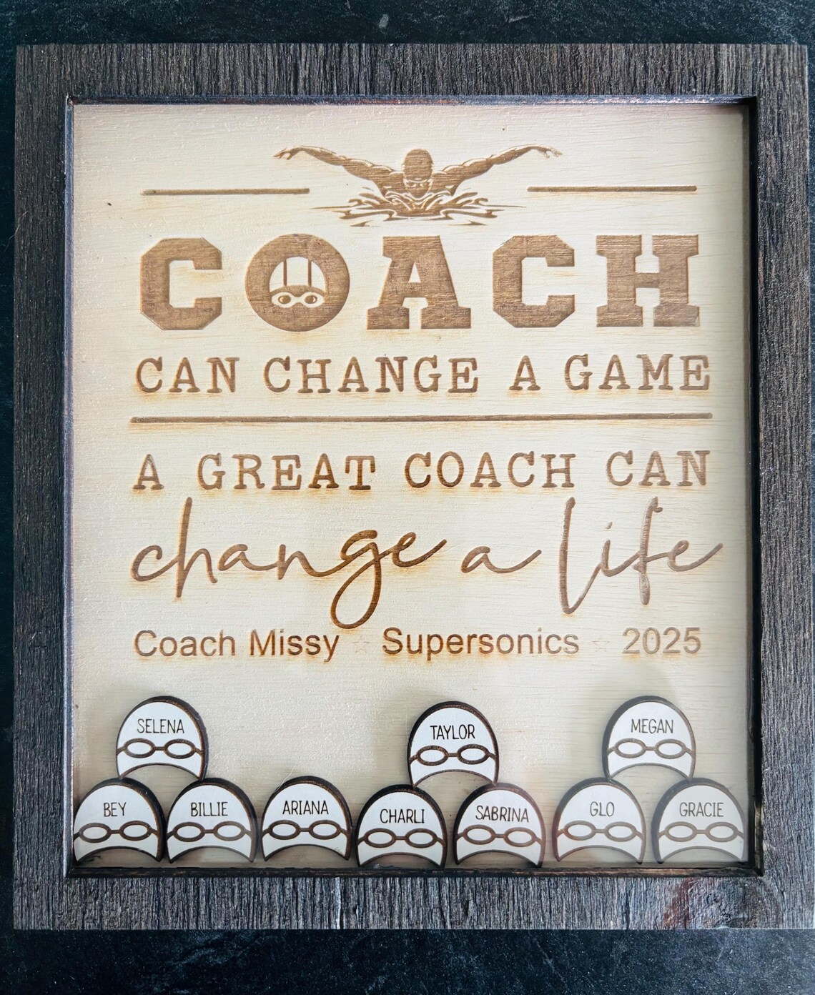 Swim Coach Plaque End of Season Team Gift Swimming Gift for Coach ...