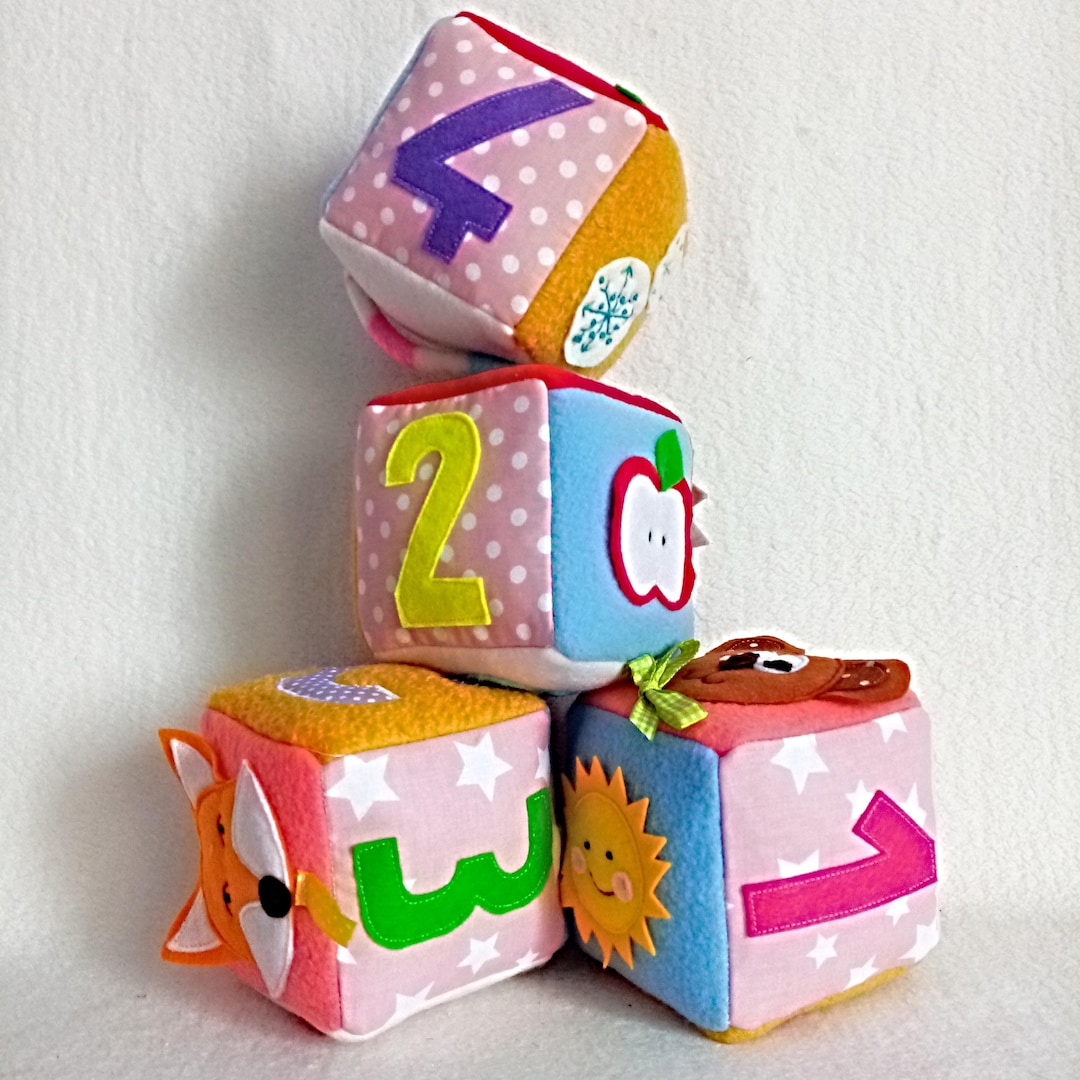 Soft Sensory Cubes for Tummy Time – Engaging Play for 6-month Babies ...