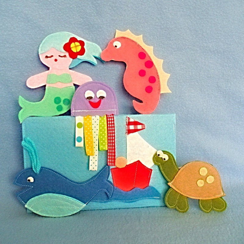 Ocean Finger Puppets - Etsy