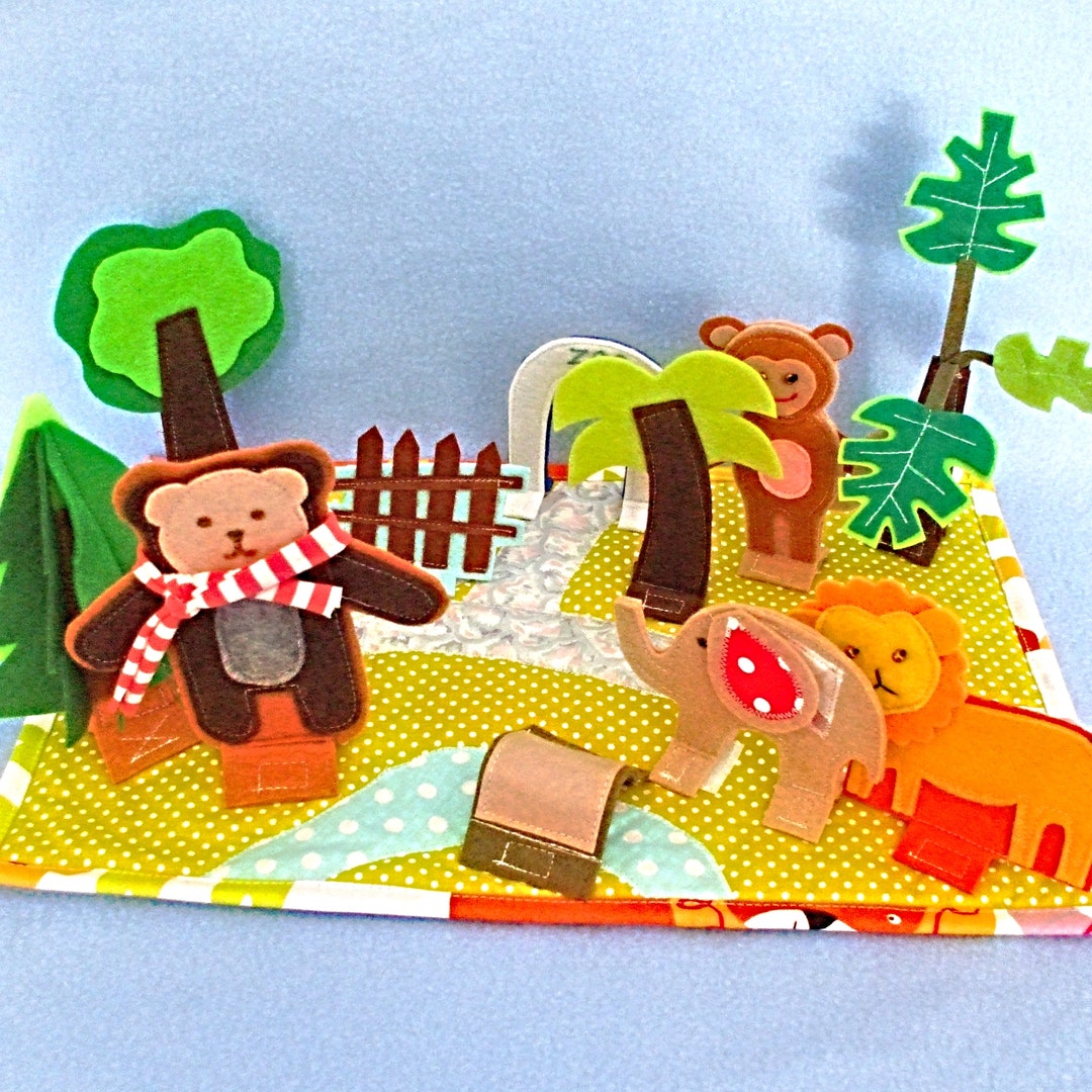 Zoo Felt Play Mat , Activity Mat for Baby and Toddler, Busy Board With ...