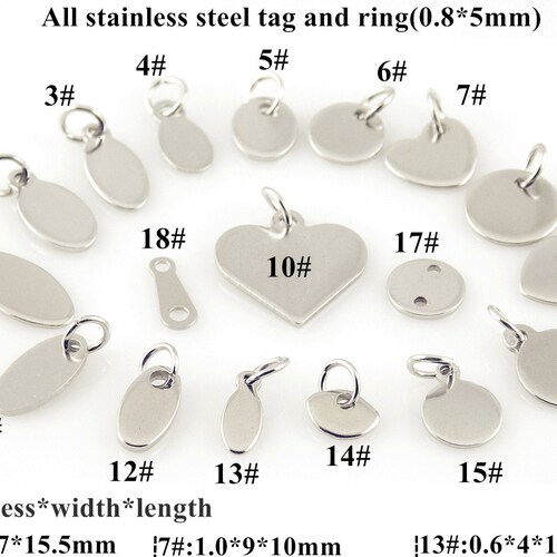 Personalized Mini Jewelry Tag Custom Logo Tags Engraved | Etsy