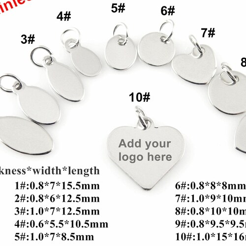 Personalized Mini Jewelry Tag Custom Logo Tags Engraved - Etsy