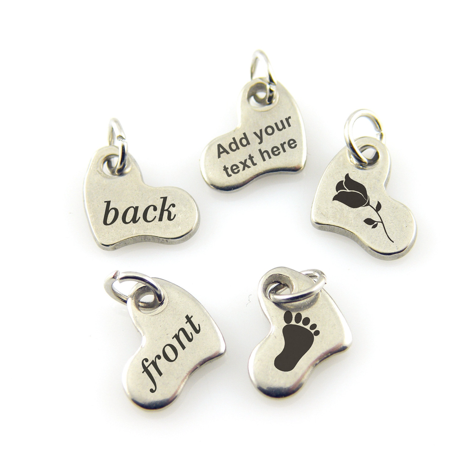 Personalized Mini Rectangle Jewelry Tag Custom Logo Tags Engraved ...