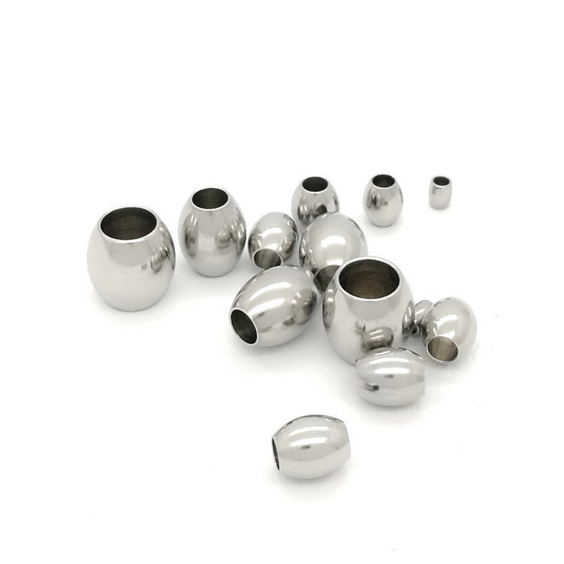 Personalized Oval Spacer Bead Custom Text Beads Engraved - Etsy