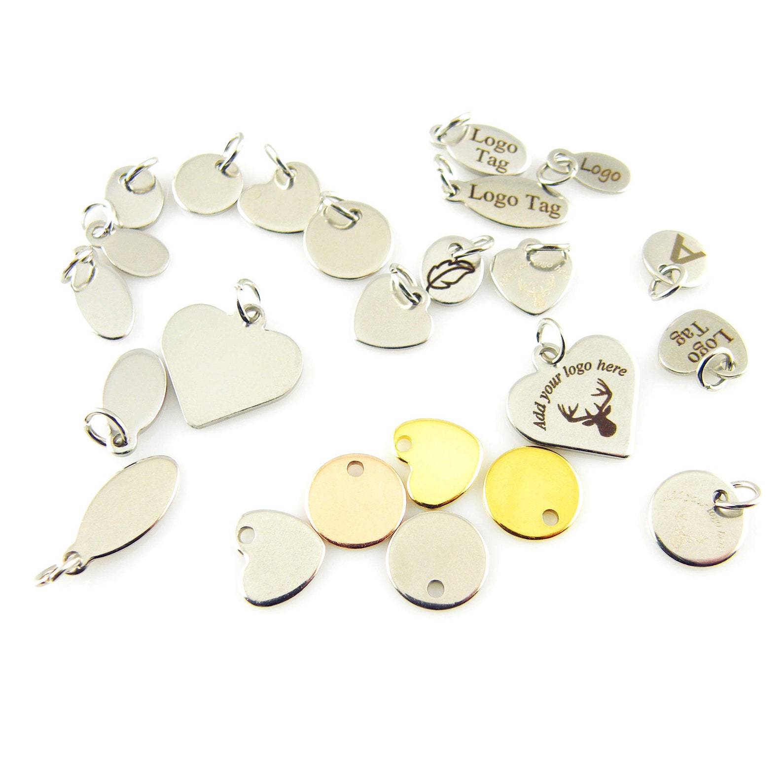 Personalized Mini Jewelry Tag Custom Logo Tags Engraved - Etsy