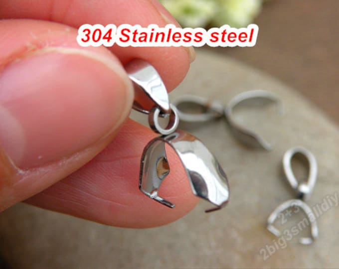 20pcs of 5x17mm Surgical Stainless Steel Pinch Bail Connector - Etsy