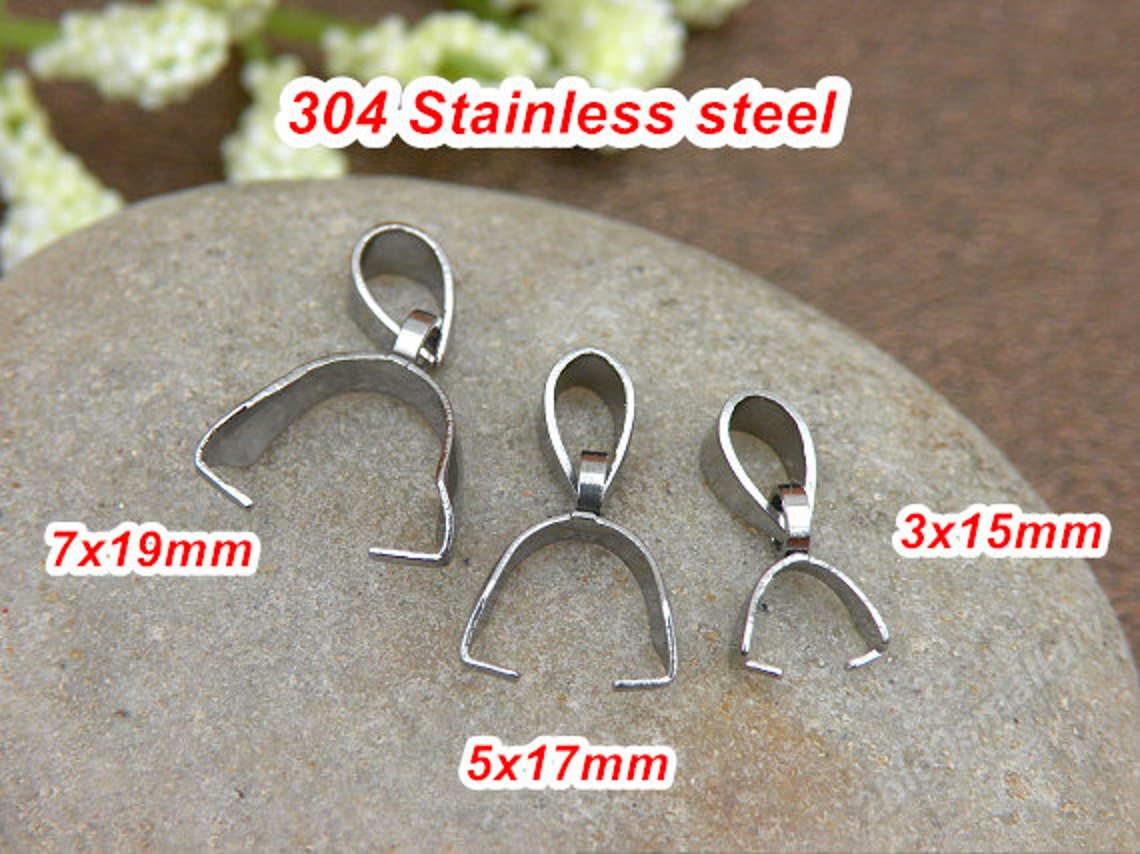 20pcs of 5x17mm Surgical Stainless Steel Pinch Bail Connector for ...