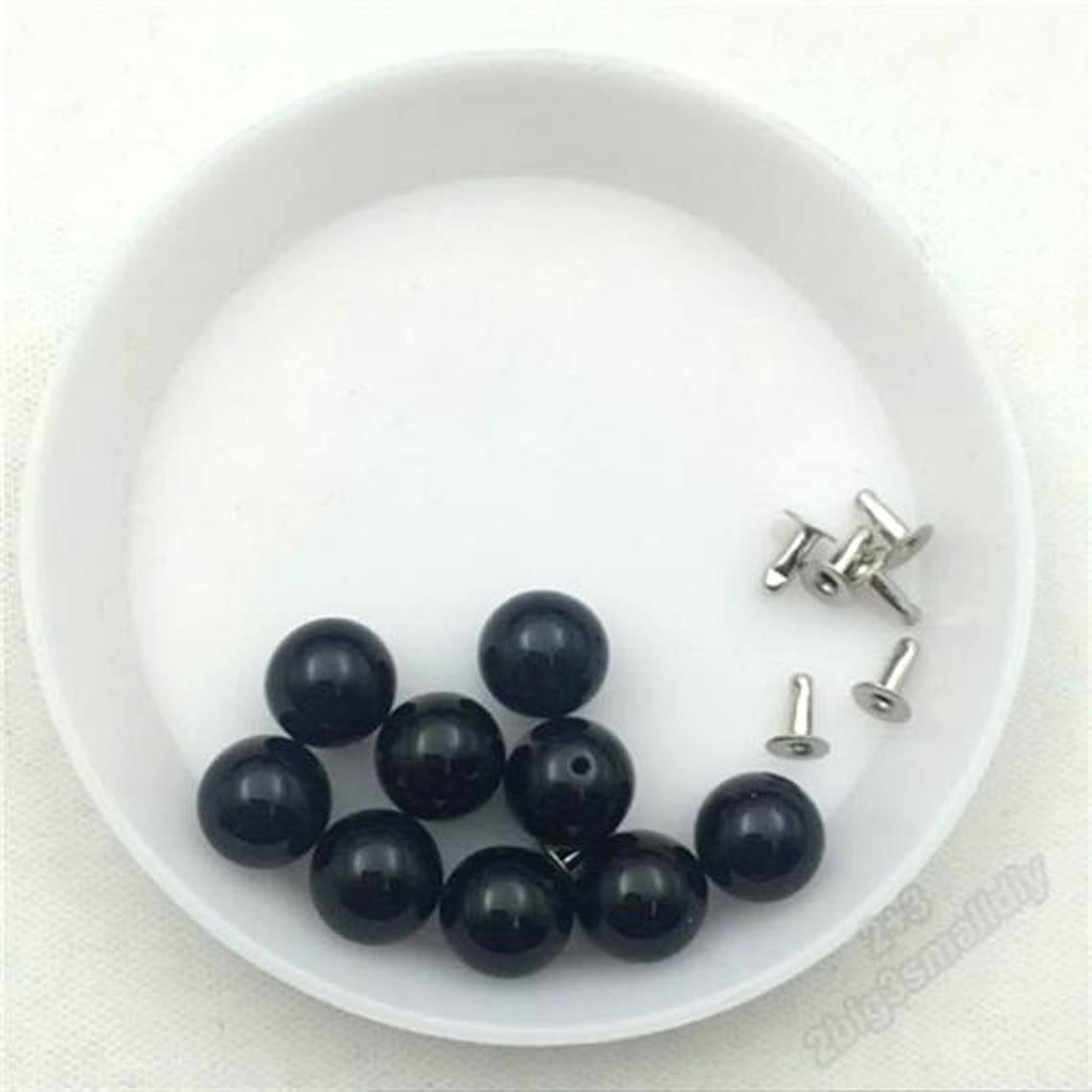 50 Pcs 12mm White Pearl Rivets,plastic Bead Rivets,diy Pearl Beads,diy ...